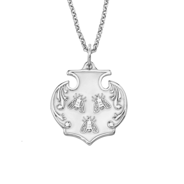 Barberini Bee Enamel Shield Charm | Fine jewelry solid silver gold ...