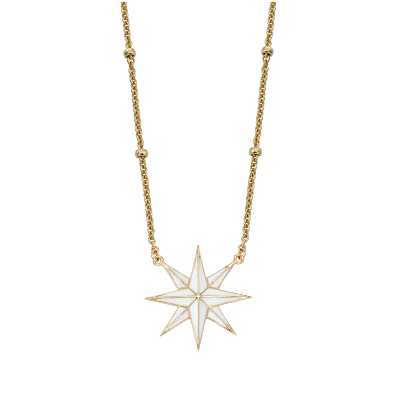 Star Enamel Necklace | Fine jewelry solid silver gold-finish necklaces ...