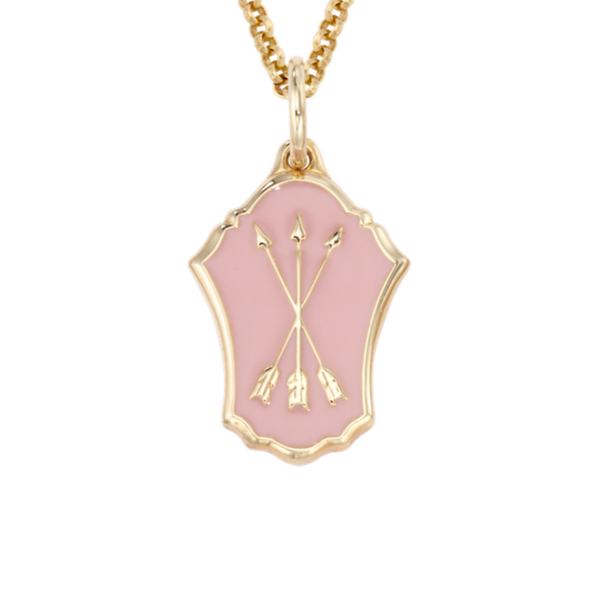 Friendship Enamel Shield Charm | Fine jewelry solid silver gold-finish ...