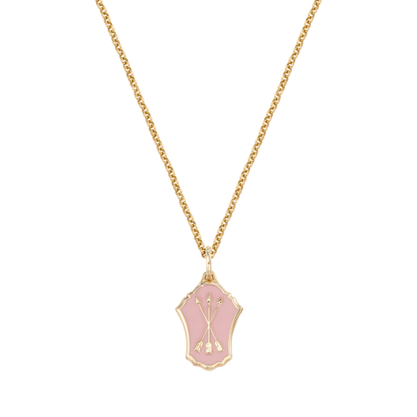 Friendship Enamel Shield Necklace | Fine jewelry solid silver gold ...